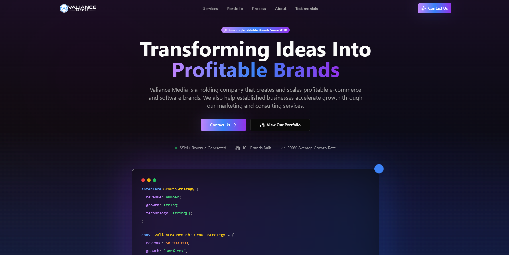 Valiance Media - Building Profitable E-commerce & Software Brands
